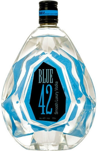 Blue 42 Vodka 42% - Luksus vodka fra England i diamantformet flaske!